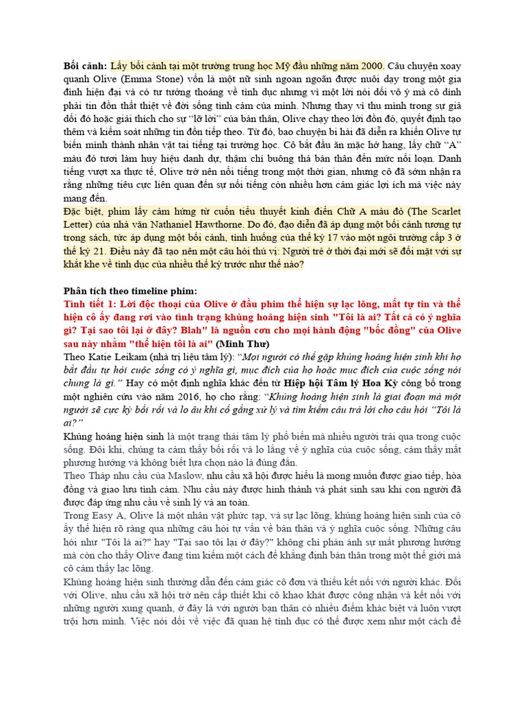 Phân Tích Phim | PDF