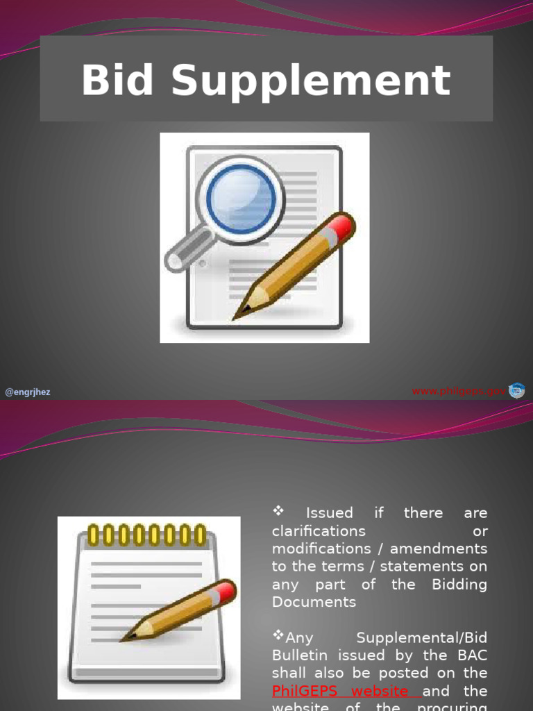 05 Bid Supplement | PDF