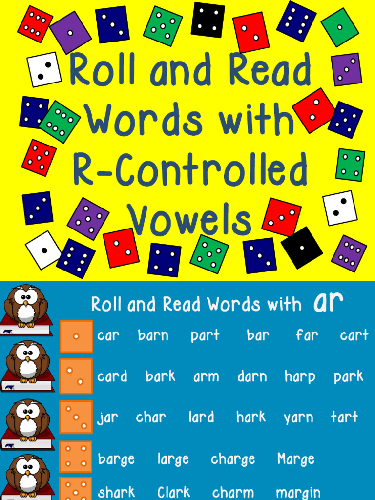 Roll and Read Words With R-Controlled Vowels | PDF | Language Arts ...
