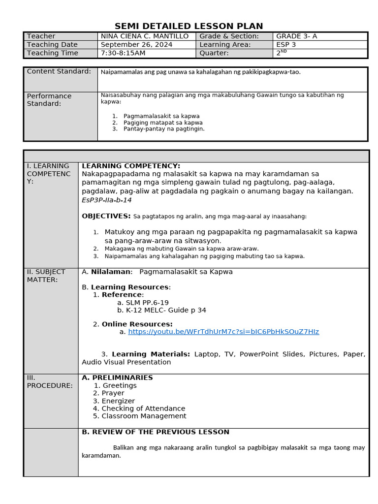 Esp Q2 - Day 2 | PDF