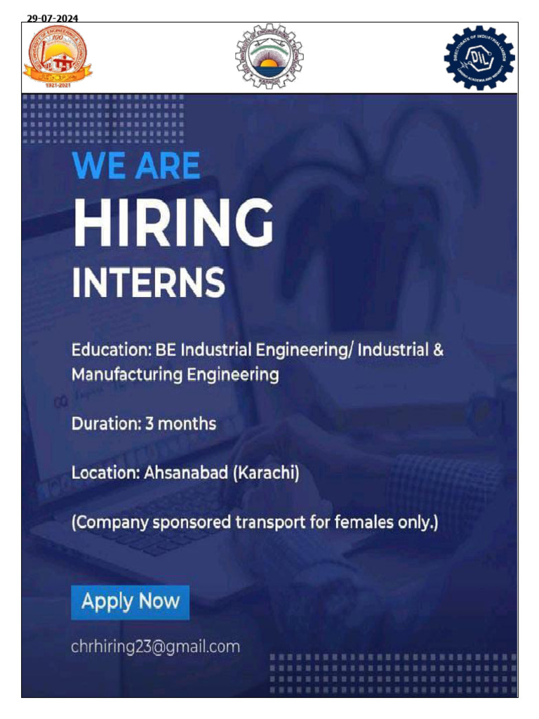 Alkaram Towel Is Hiring Interns | PDF
