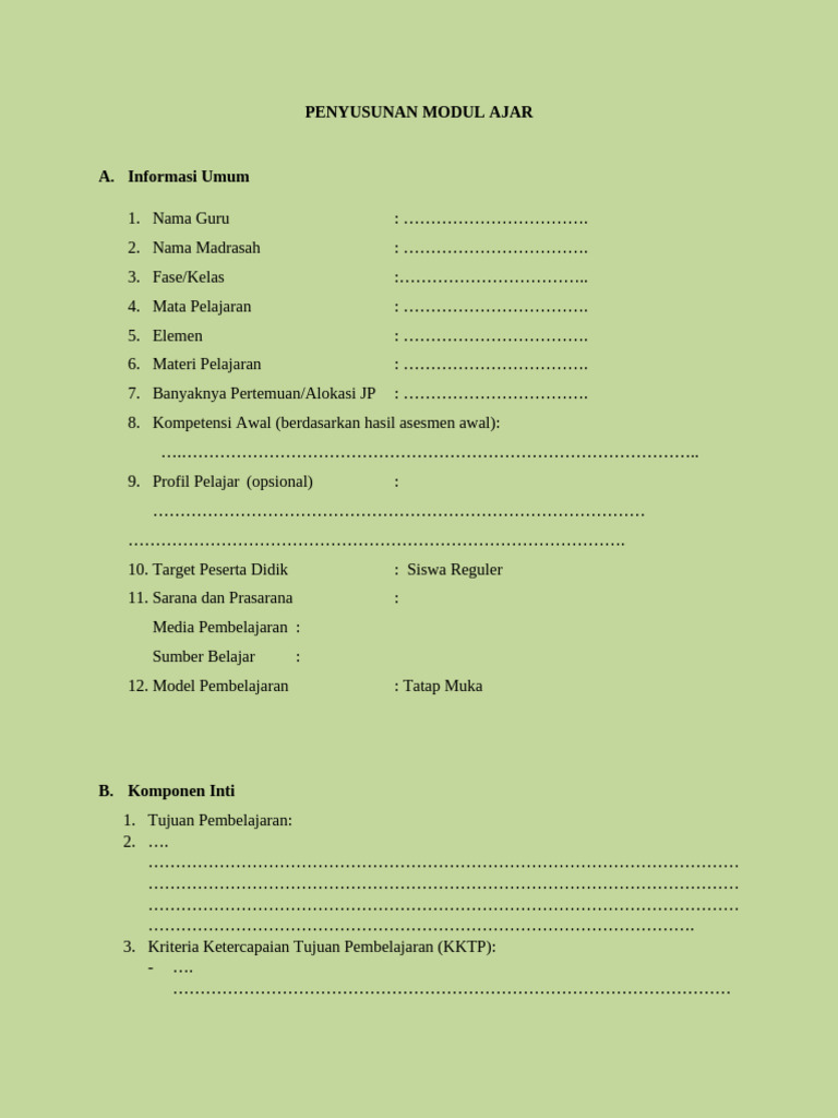 PENYUSUNAN MODUL AJAR Metodelogi | PDF