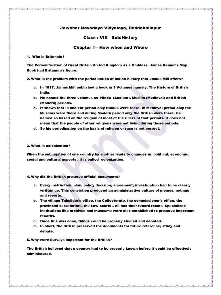 Questions and Answers His Chap 1 | PDF | Social Science | History
