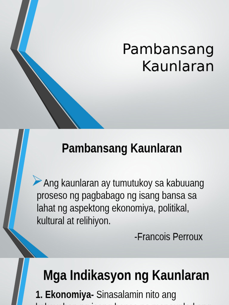 Pambansang Kaunlaran | PDF