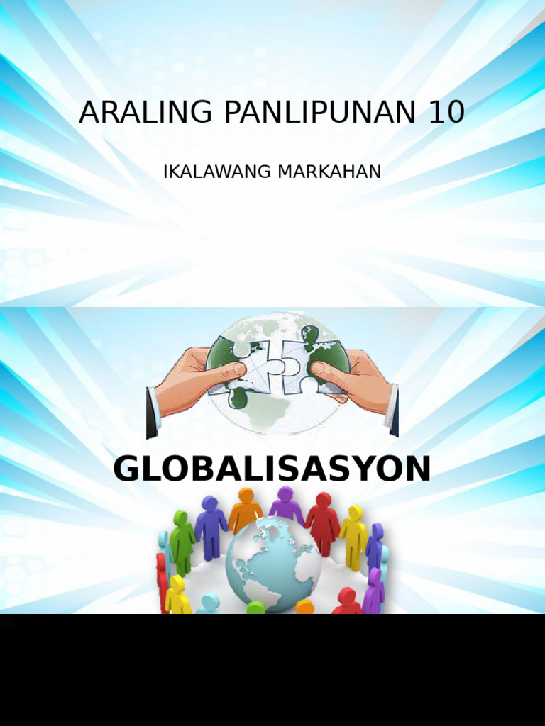 Ap10q2m1-Globalisasyon Konsepto at Perspektibo | PDF
