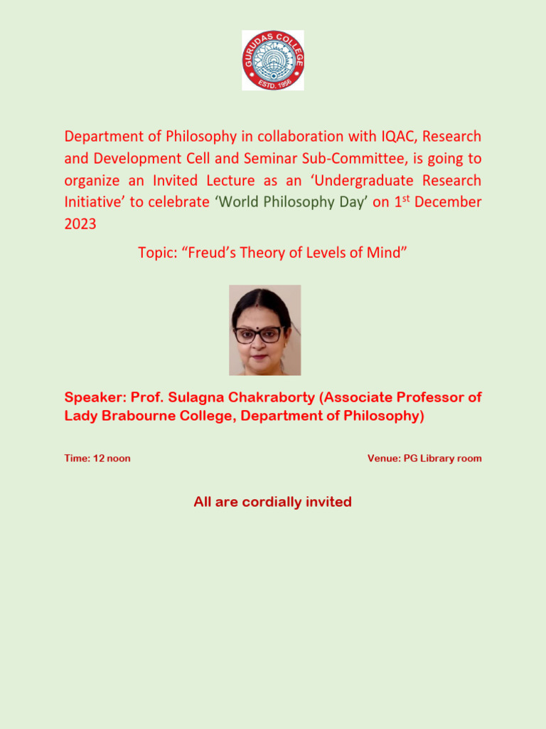 Flyer For Invited Lecture | PDF
