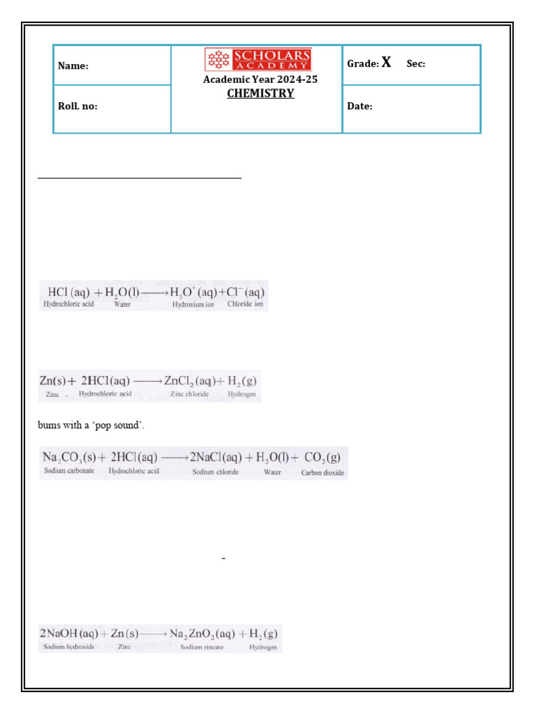 SA Gr10 Science Practicals Ch2 Properties of Acids and Bases 24-25 ...