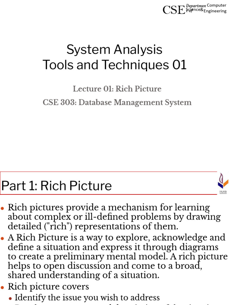Understanding Rich Pictures in Systems Analysis | PDF | Databases | Data