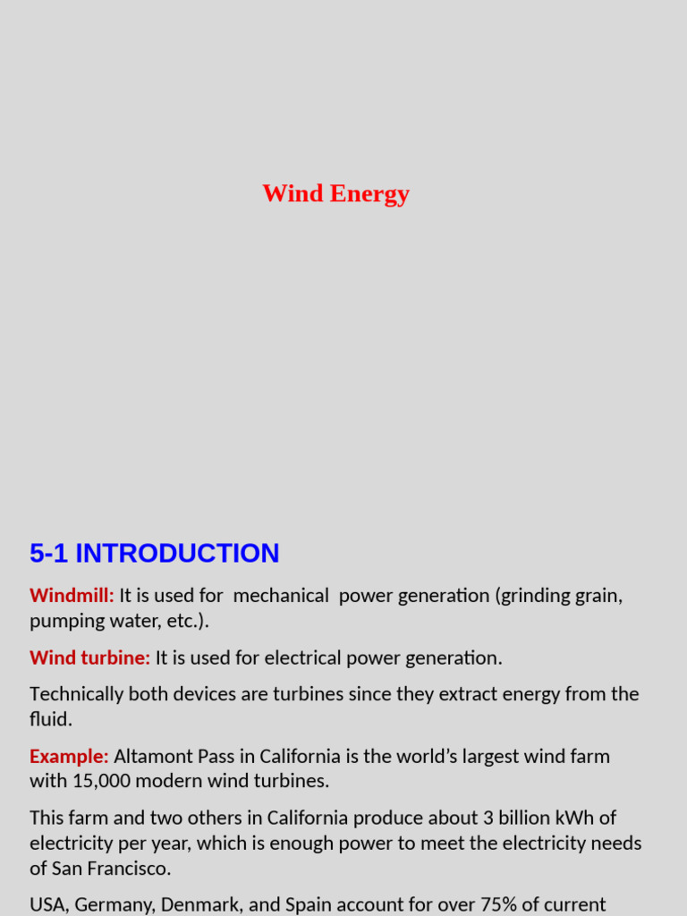 Wind Energy Lecture 11 12 | PDF | Wind Turbine | Wind Power