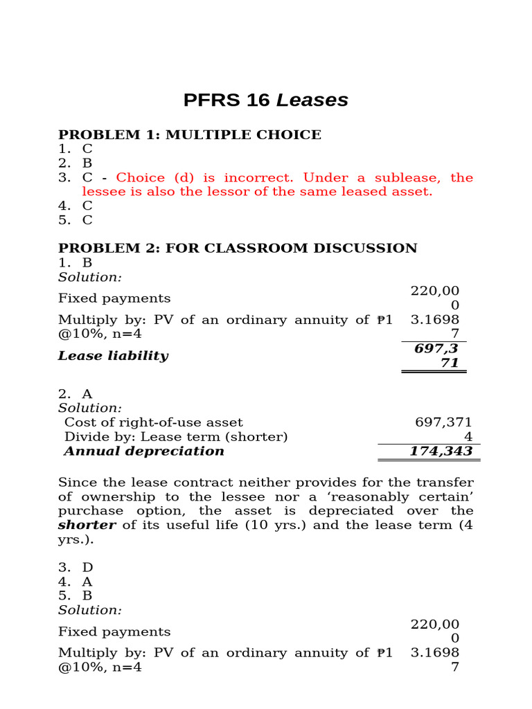 Sol Man Pfrs 16 Leases | PDF