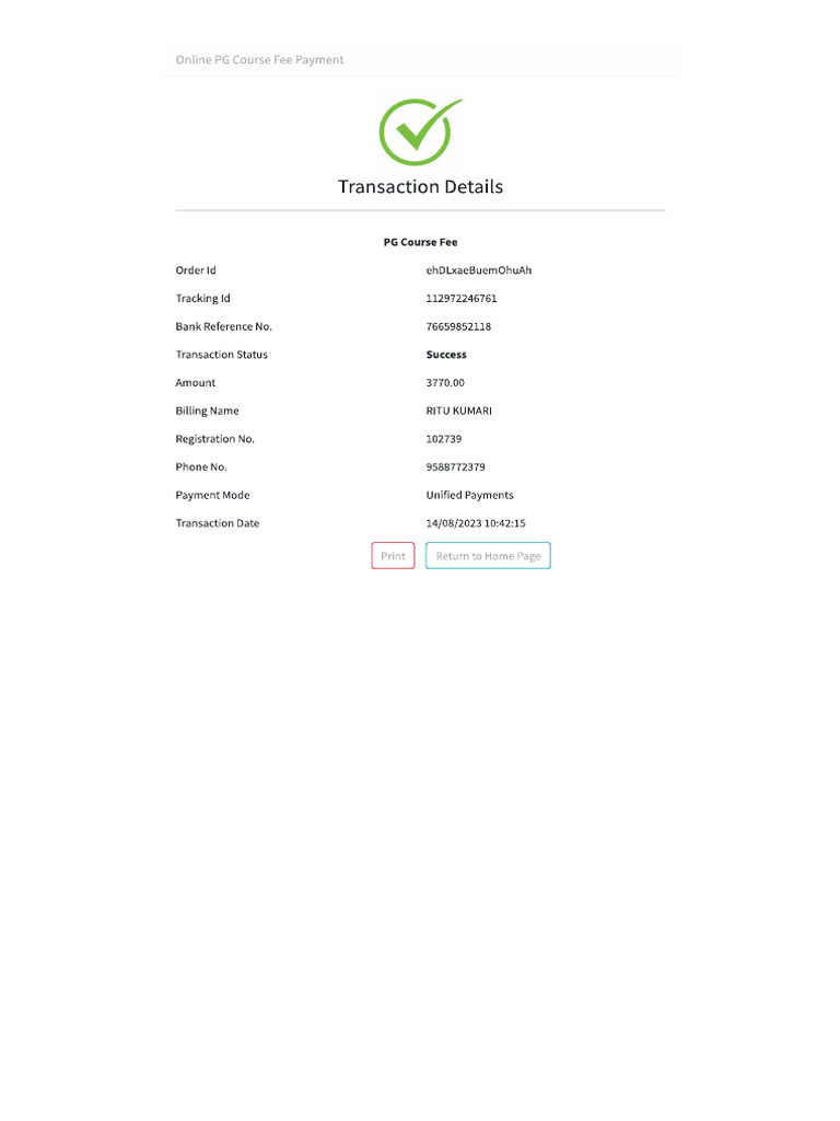 Print Fees | PDF