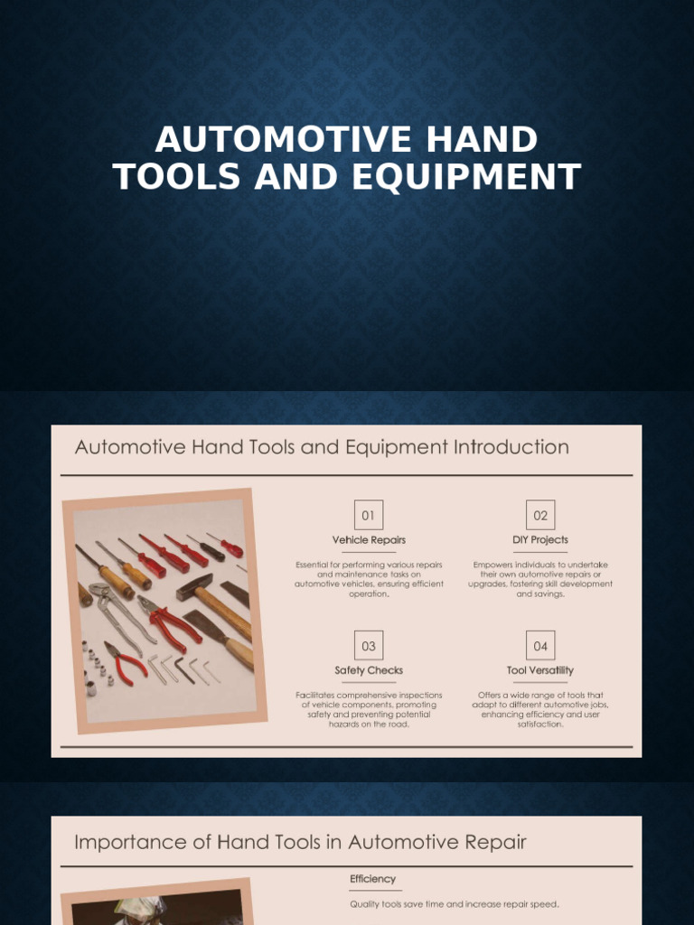 Automotive Hand Tools and Equipment | PDF