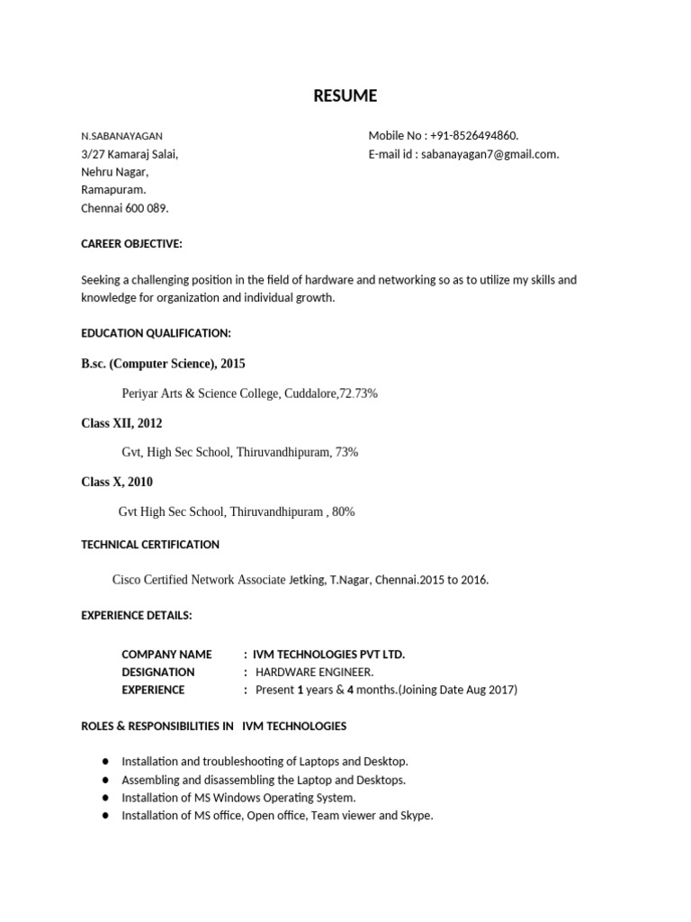 Saba Updated Resume | PDF | Computer Network | Computer Networking