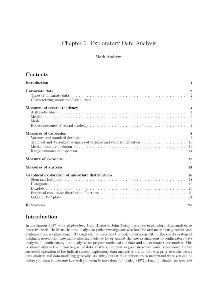 Chapter 05 Exploratory | PDF | Skewness | Mean