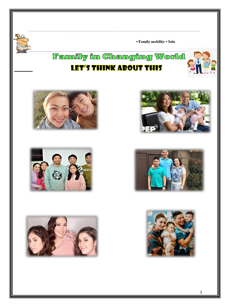 LS5 - Worksheets (Family in Changing World) | PDF | Parenting