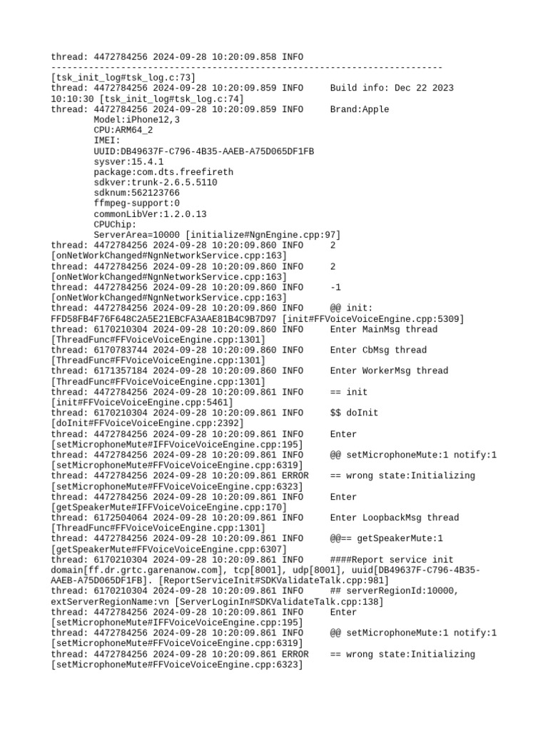 FFRTC Log | PDF | Port (Computer Networking) | Network Socket