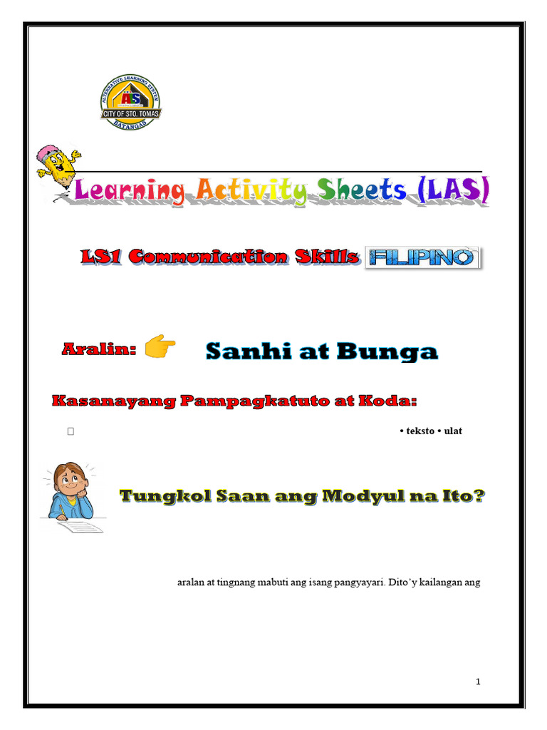 LS1 Fil LAS (Sanhi at Bunga) | PDF