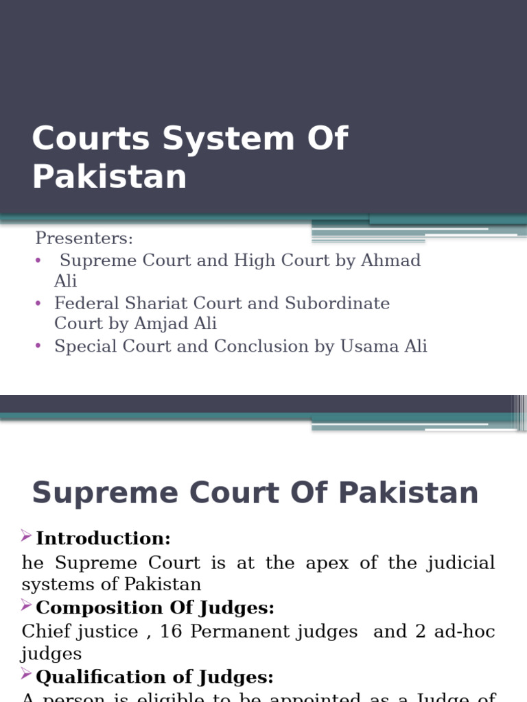 Overview of Pakistan's Court System | PDF | Judge | Tribunal