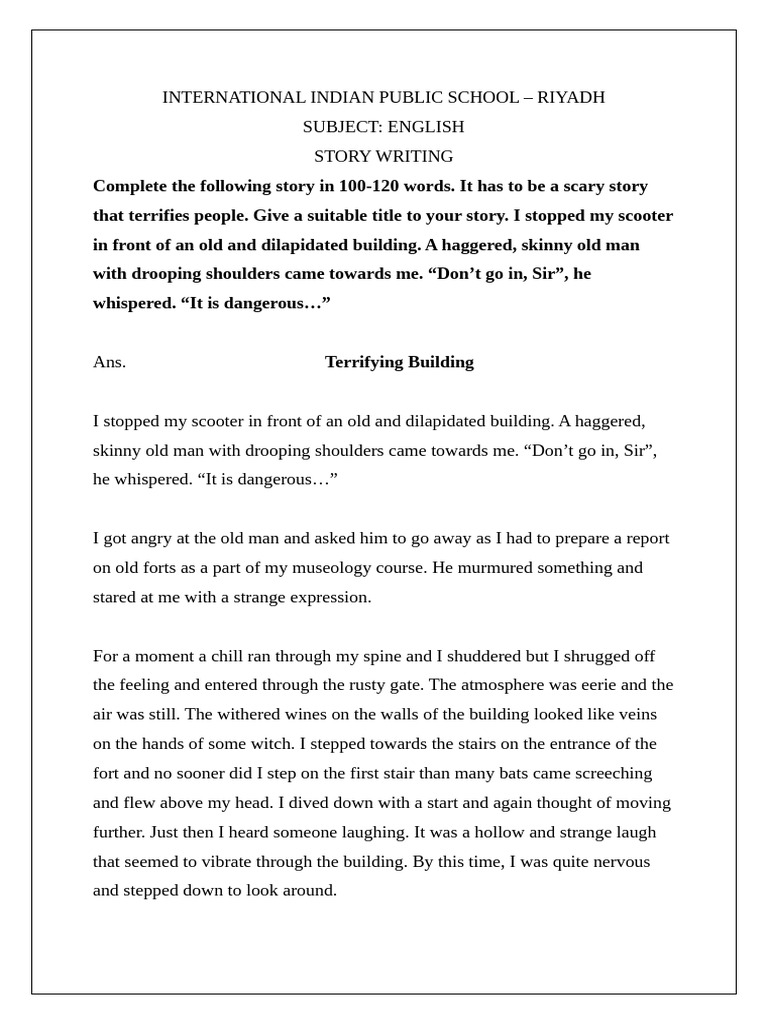 Story Writing Grade Ix | PDF