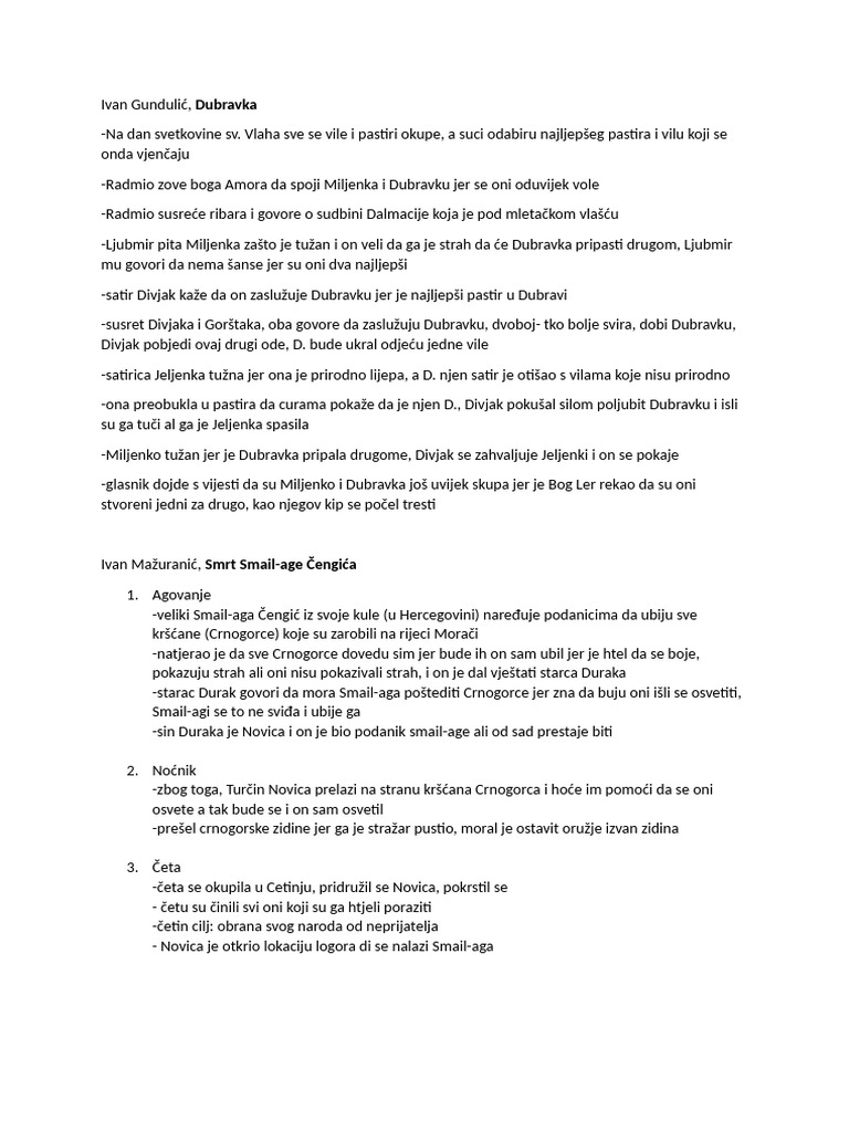 Lektire | PDF