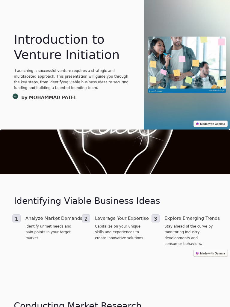 Introduction To Venture Initiation | PDF | Marketing | Marketing Strategy