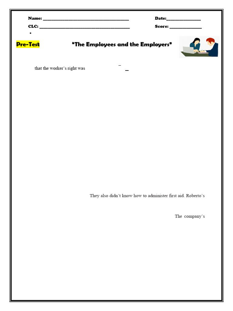LS4 - Worksheets-JHS (Rights of Employee and Employer) | PDF ...