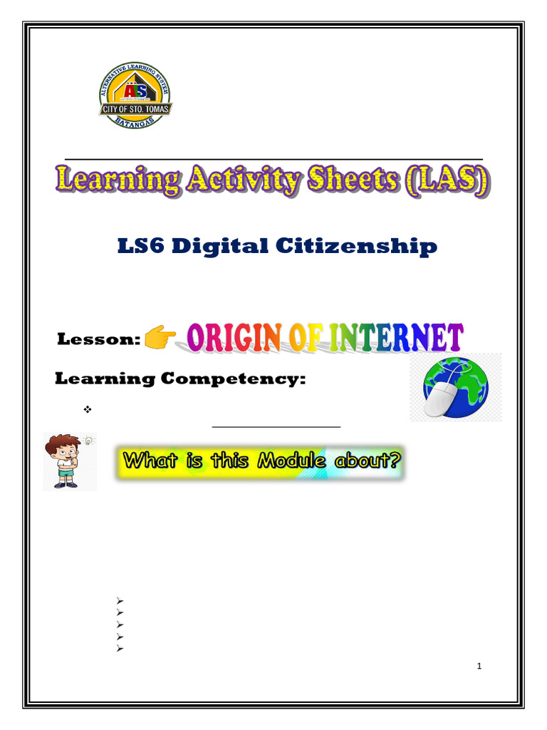 LS6 LAS (Origin of Internet) | PDF | Computer Network | Internet