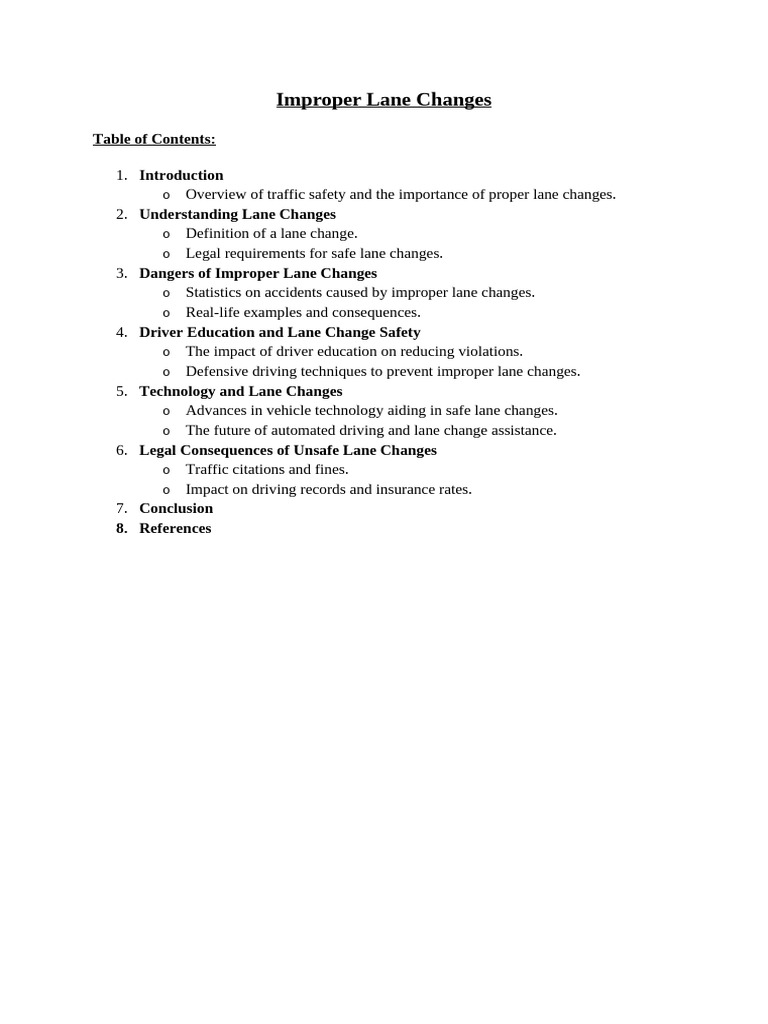 Improper Lane Changes Blog Karan | PDF | Traffic | Traffic Collision
