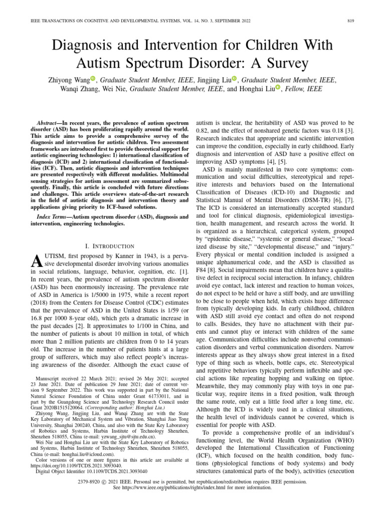 asd 1 | PDF | Autism Spectrum | Mental Disorder