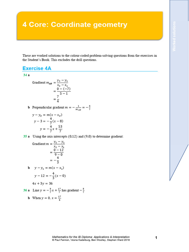 SL - Chapter - 4 - Worked - Solutions MATH IB | PDF | Triangle | Classical Geometry