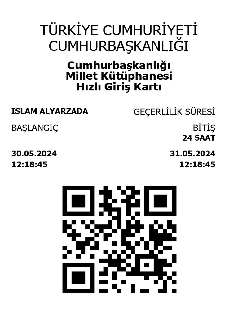 Cumhurbaskanligi Kutuphanesi Hizli Giris Karti Pdf