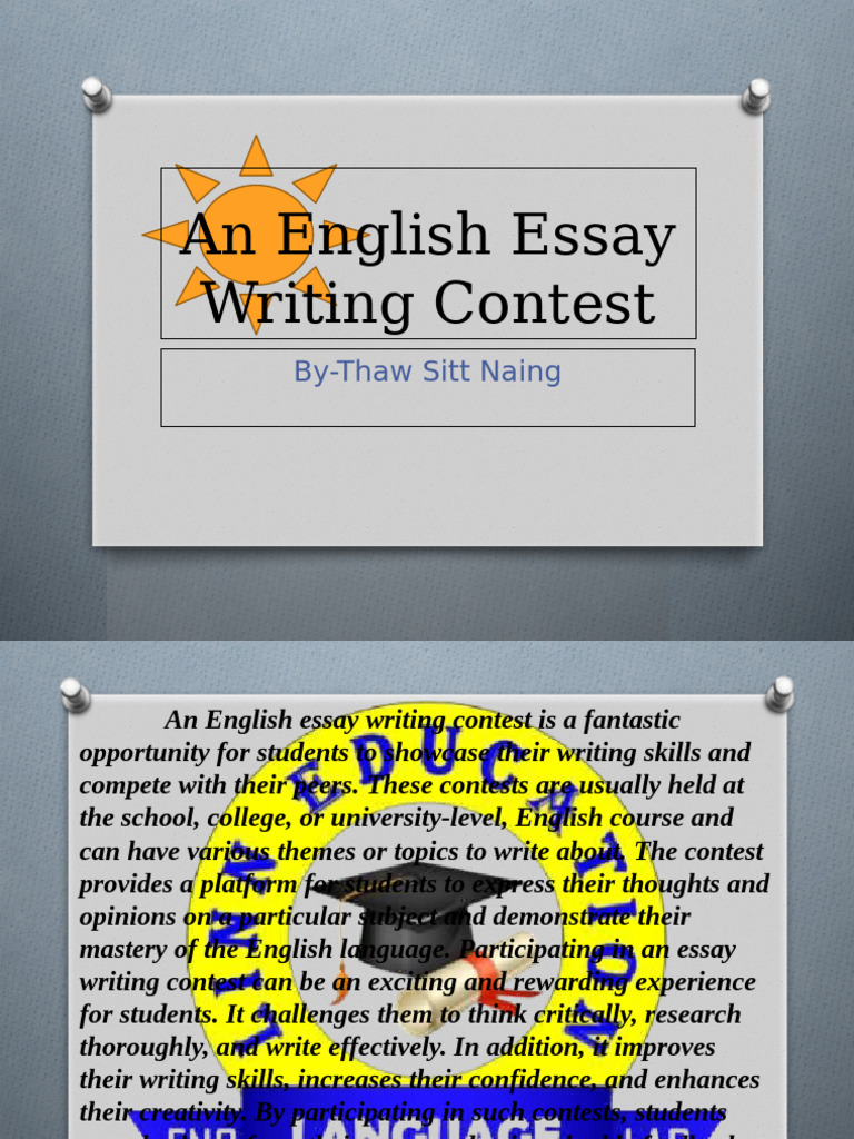 An English Essay Writing Contest | PDF | Career & Growth