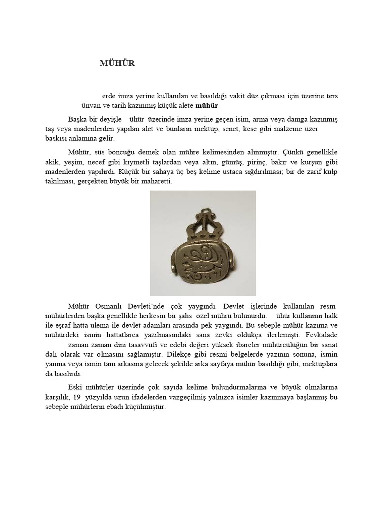MÜHÜR | PDF