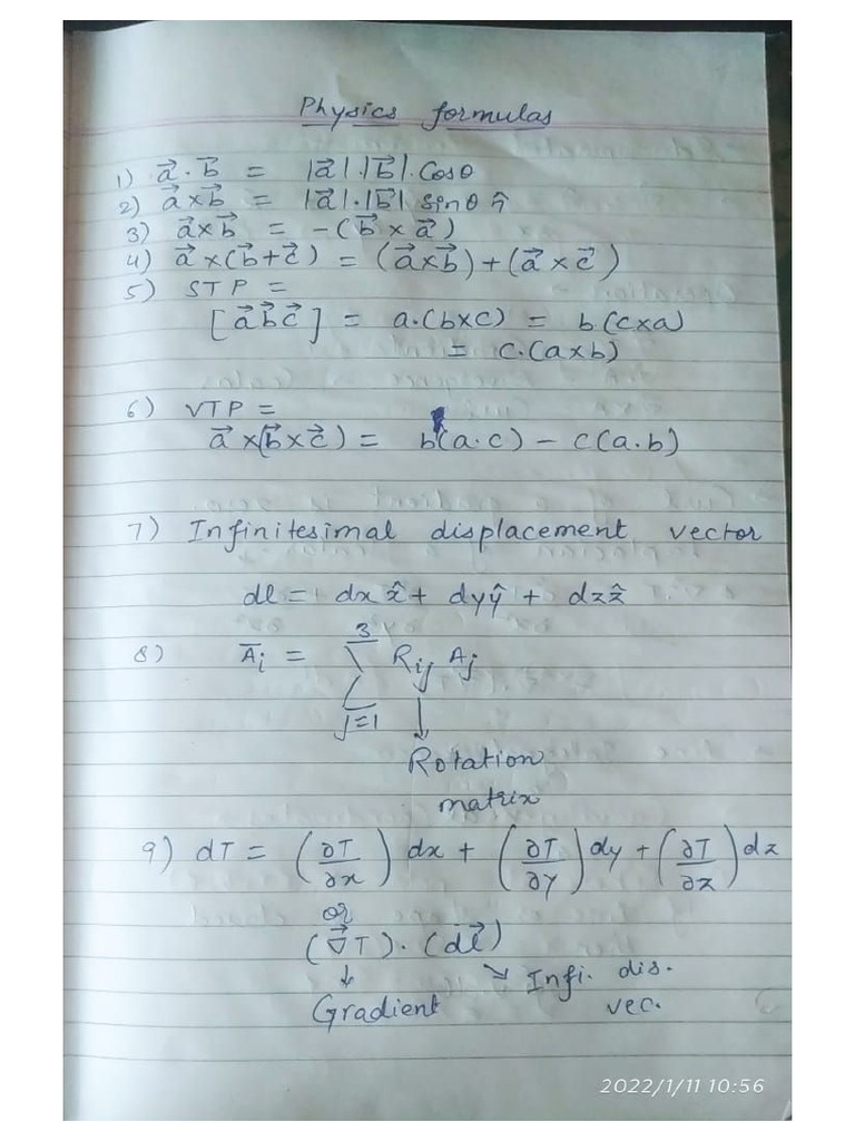 Electromagnetic Formulas | PDF