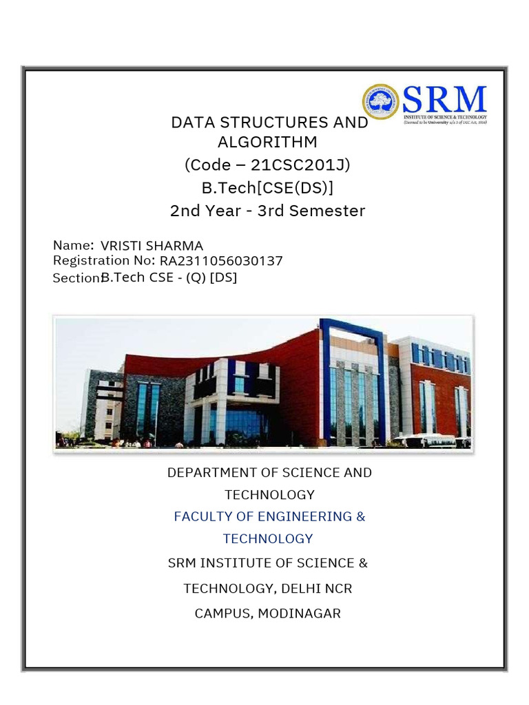 Vristi Dsa File | PDF | Computer Data | Software Engineering