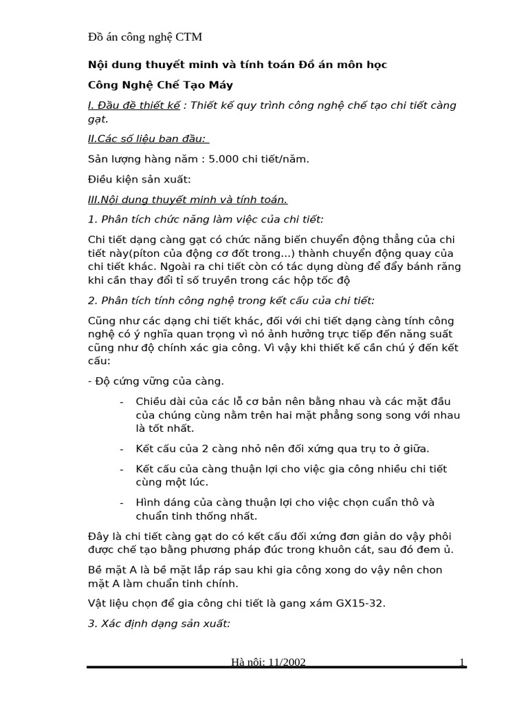 Nội dung thuyết minh và tính toán Đồ án môn học c15 | PDF