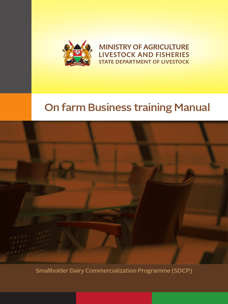 On Farm Business Training Manual | PDF | Marketing | Risk