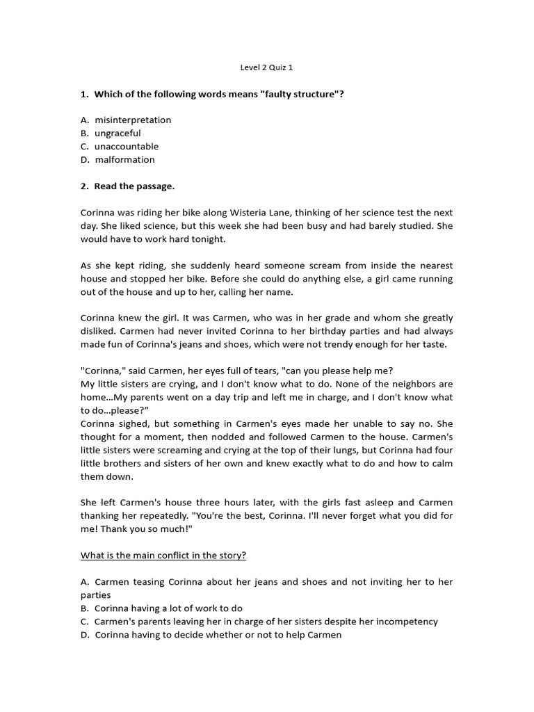 G6 MAP Reading 摸底 | PDF | Cakes