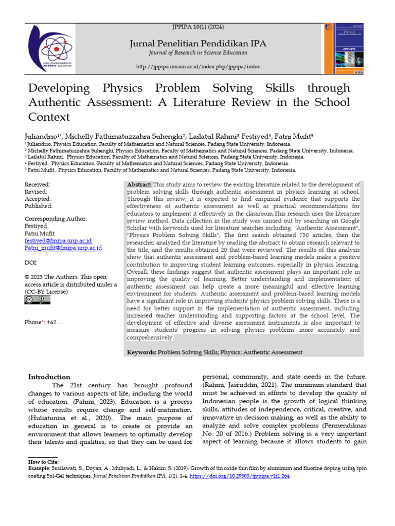 LailatulRahmi Artikel Asesmen | PDF | Educational Assessment | Learning