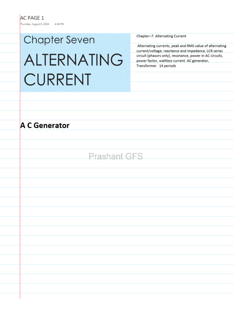 Understanding Alternating Current Concepts | PDF | Inductor | Resonance