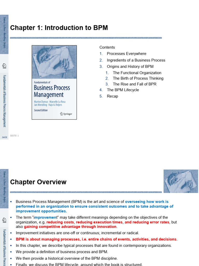 Chapter 1 Introduction To BPM | PDF | Business Process Management ...