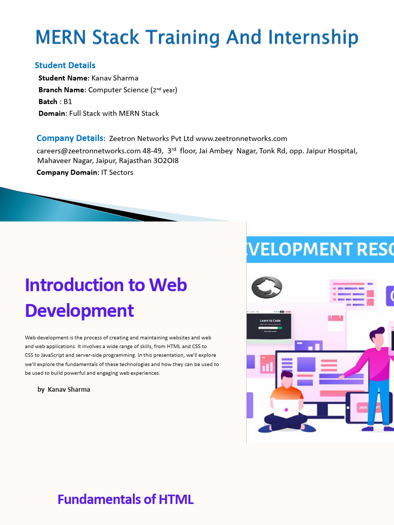 Presentation On Mern Stack | PDF | World Wide Web | Internet & Web