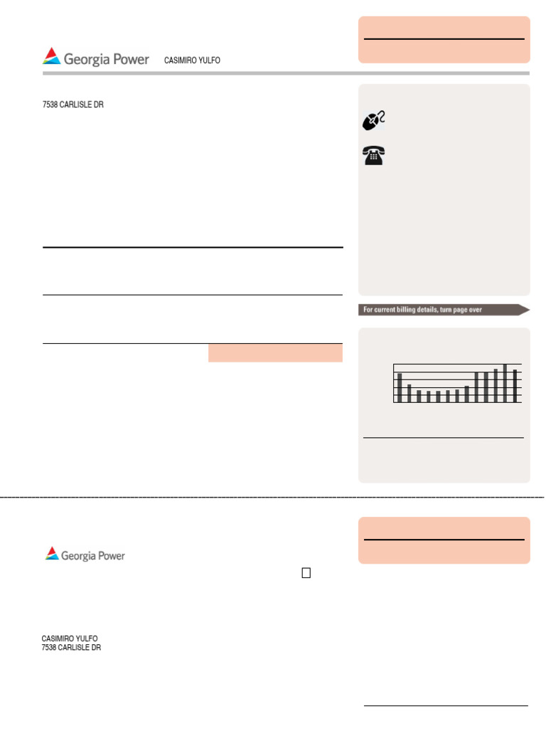 Georgia Power Utility Bill Template | PDF | Credit Card | Debit Card