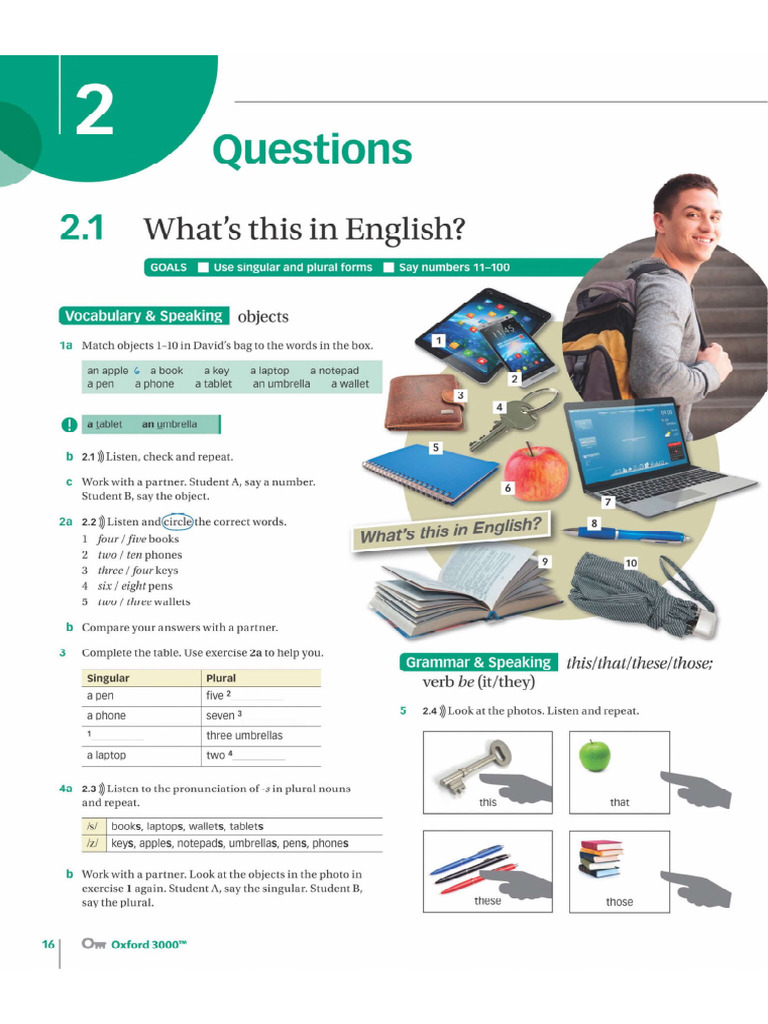 Navigate A1 - Unit 02 Coursebook | PDF | Linguistics