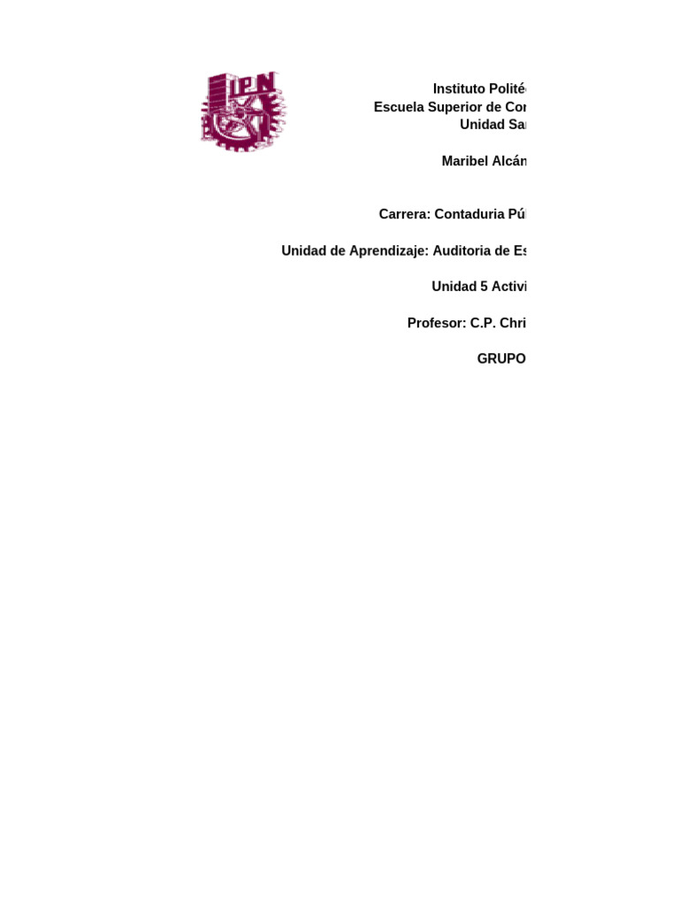 U5 Act 1 Pasivos - MAS | PDF | Impuestos | Contabilidad