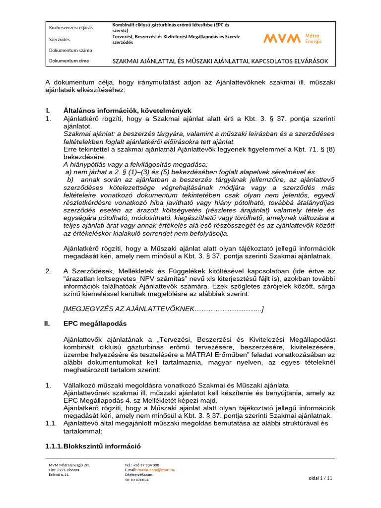 Ajanlati Utmutato - Szakmai Aj Nlat 230125 - V GL - KN | PDF