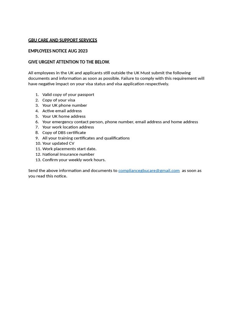 Staff Notice | PDF | Finance & Money Management | Law