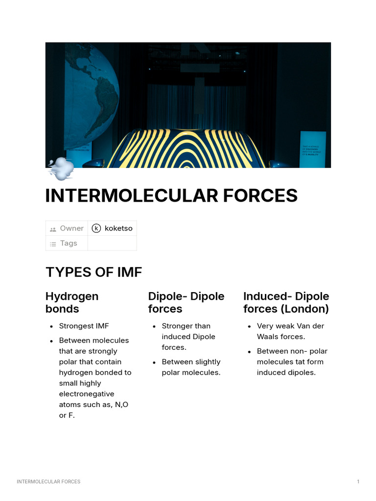 Intermolecular Forces | PDF