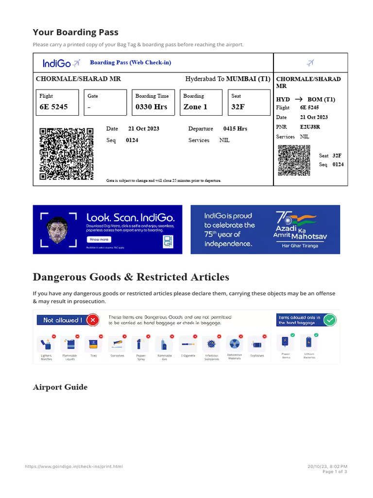 Boarding pass | PDF
