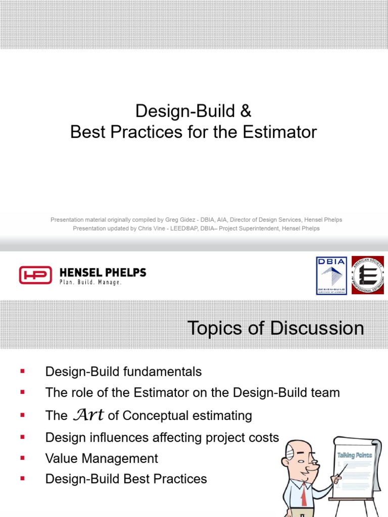 Design Build Best Practices For Estimators | PDF | Business | Computers